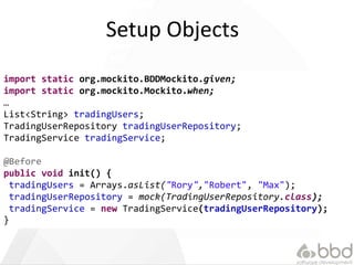BDD with Mockito | PPT