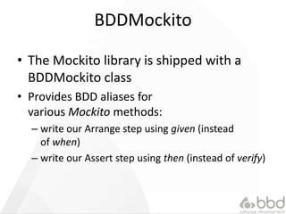 BDD with Mockito | PPT