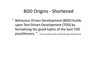 Behaviour Driven Development - Beyond given when then | PPT