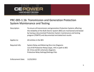 CE Power NERC Compliance | PDF