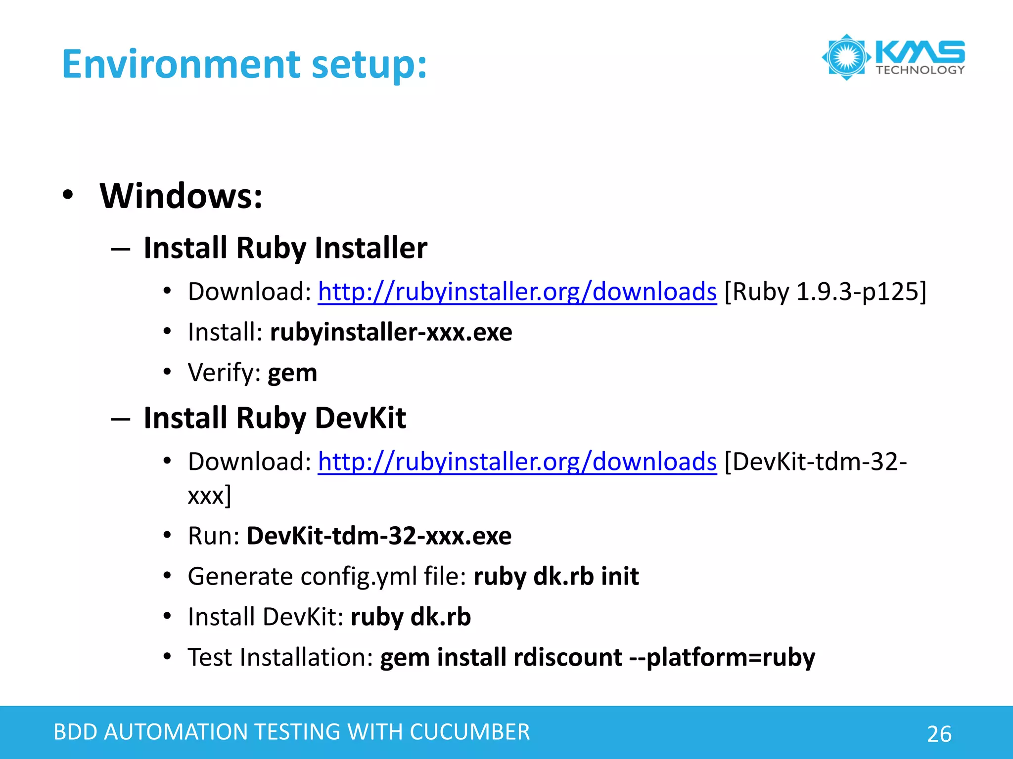 Behavior Driven Development And Automation Testing Using Cucumber Framework Webinar Ppt Free