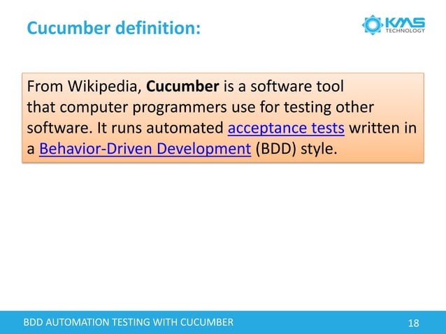 Behavior-Driven Development and Automation Testing Using Cucumber ...