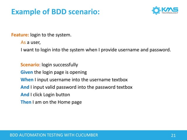 Behavior Driven Development And Automation Testing Using Cucumber Framework Webinar Ppt