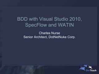 Bdd and spec flow | PPTX