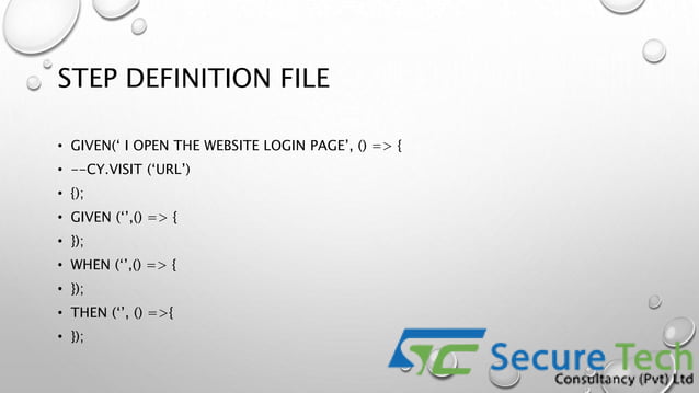 Behavior Driven Development(BDD) by using Cucumber Plugin in Cypress | PPT
