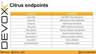 Behavior driven integration with Cucumber & Citrus | PPT