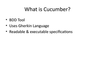 BDD_Cucumber_Framework_Architecture using Gherkin keywords | PPT
