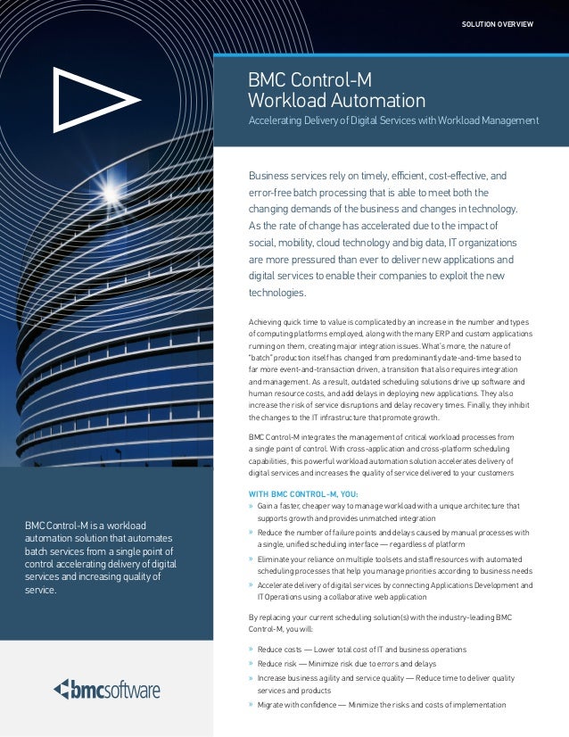 Bmc Control M Workload Automation