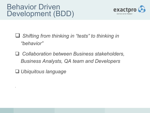 Behavior Driven Development Pros and Cons | PPT