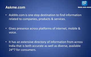 Askme .com Introduction | PDF