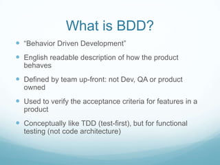 BDD for APIs | PPTX