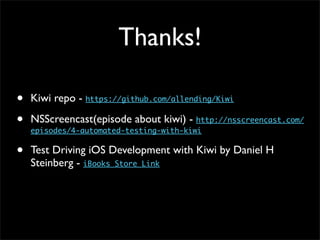 Bdd for ios with kiwi | PDF