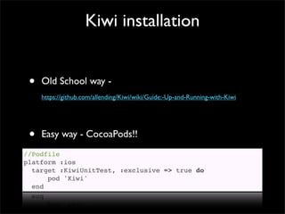 Bdd for ios with kiwi | PDF