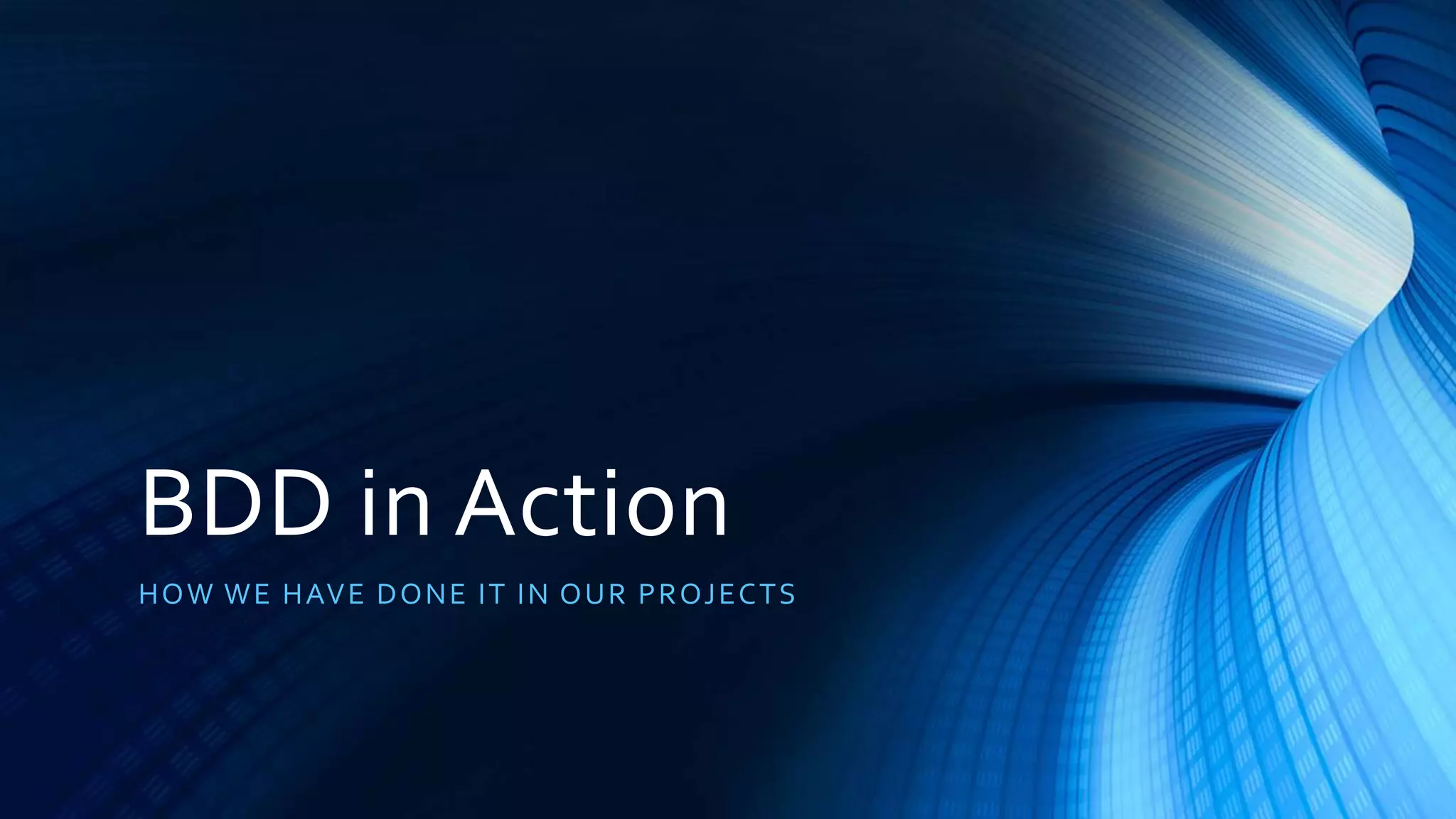 Bdd in action | PPTX