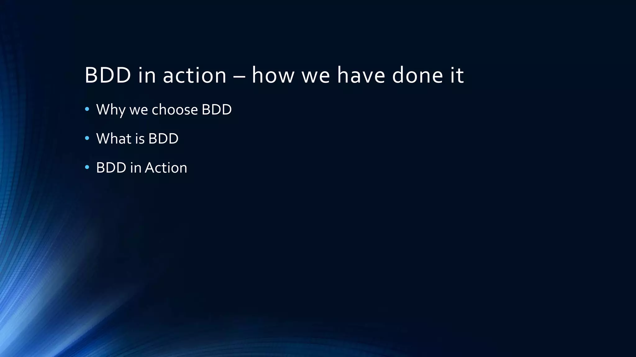 Bdd in action | PPT