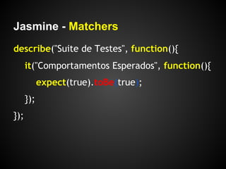 BDD & Jasmine Framework | PPT | Download Gratuito