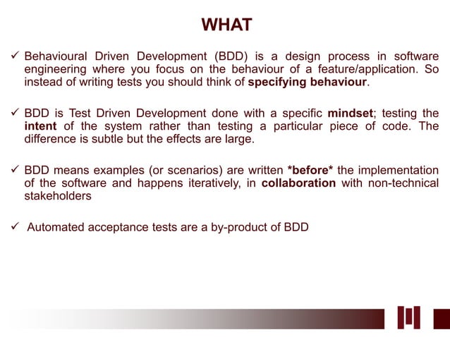 Bdd masterclass | PPT
