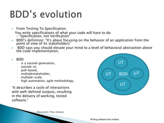 BDD presentation | PPTX