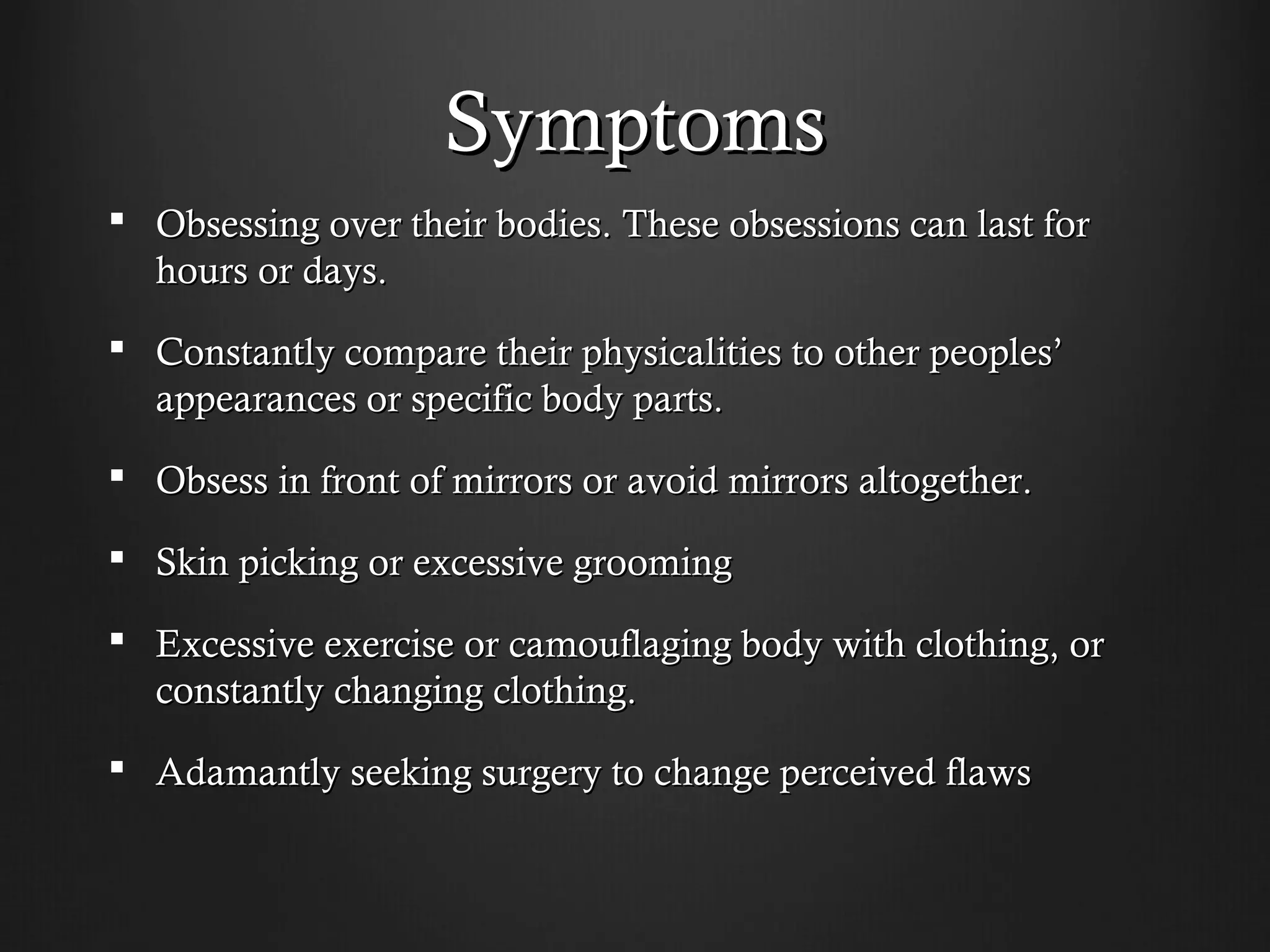 Body Dysmorphia | PPT