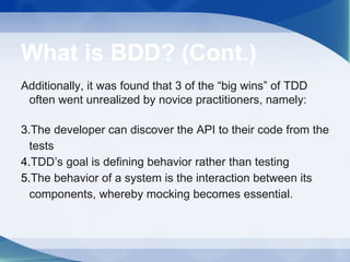 Introduction to Behavior Driven Development | PPT