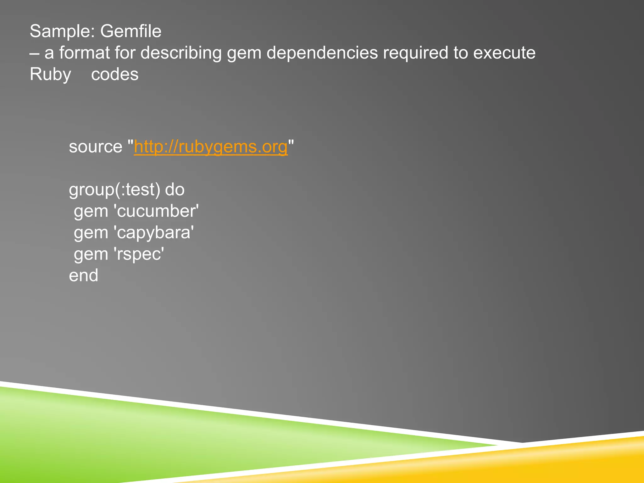 BDD / cucumber /Capybara | PPT