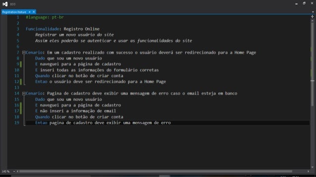 Apresentação De Bdd Com Specflow E Selenium
