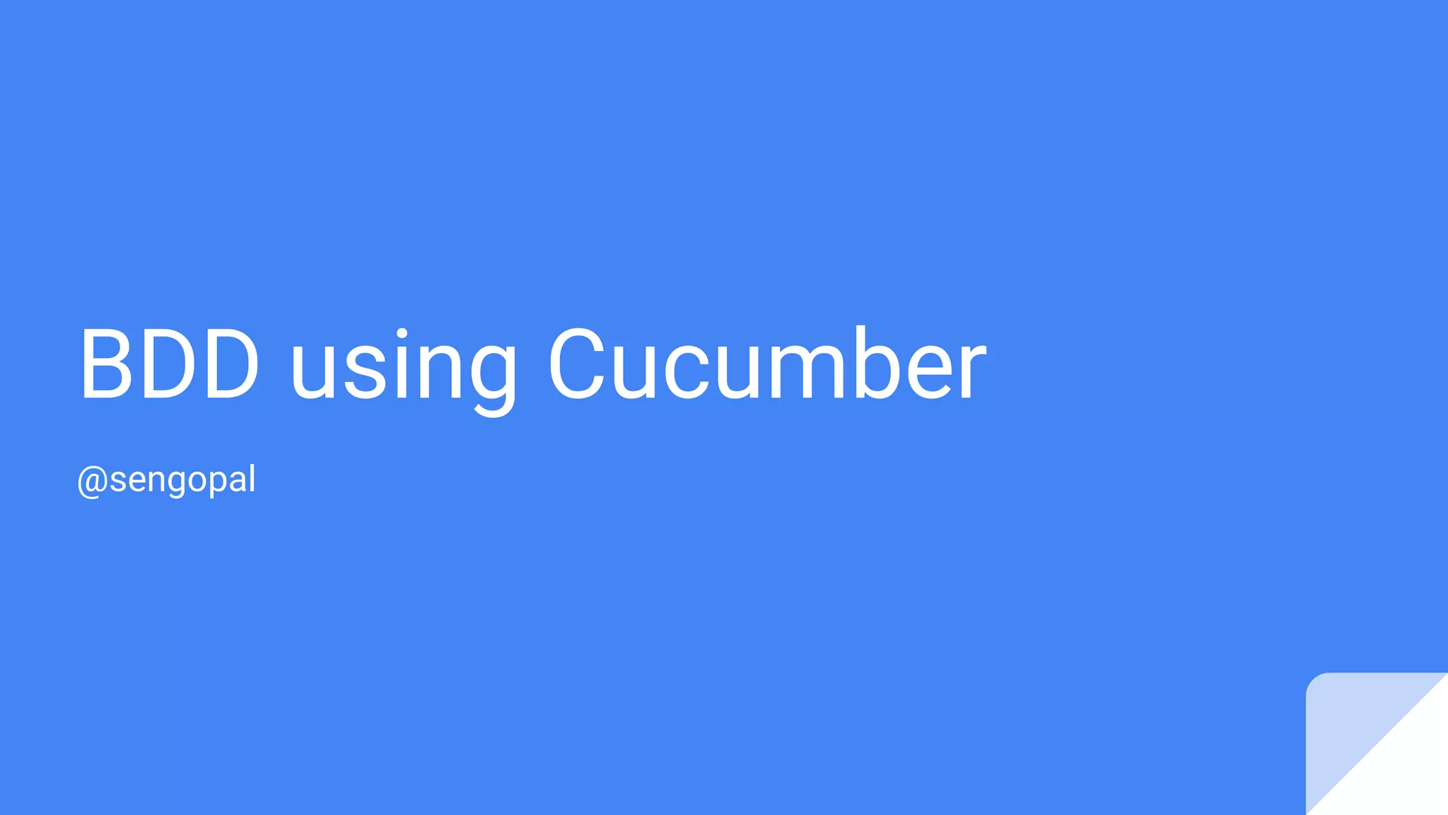 Bdd using Cucumber | PPTX