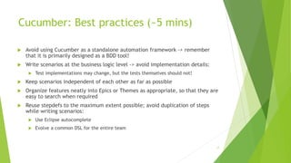 BDD using Cucumber JVM | PPT