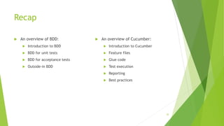 BDD using Cucumber JVM | PPT