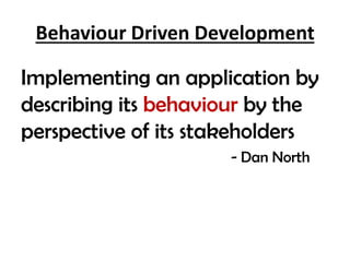 Behavior Driven Development with Cucumber | PPT