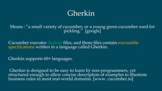 Introduction to Bdd and cucumber | PPTX