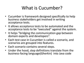 Bdd – with cucumber and gherkin | PPTX