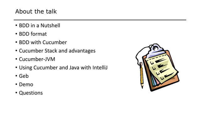 BDD WITH CUCUMBER AND JAVA | PPTX | Programming Languages | Computing