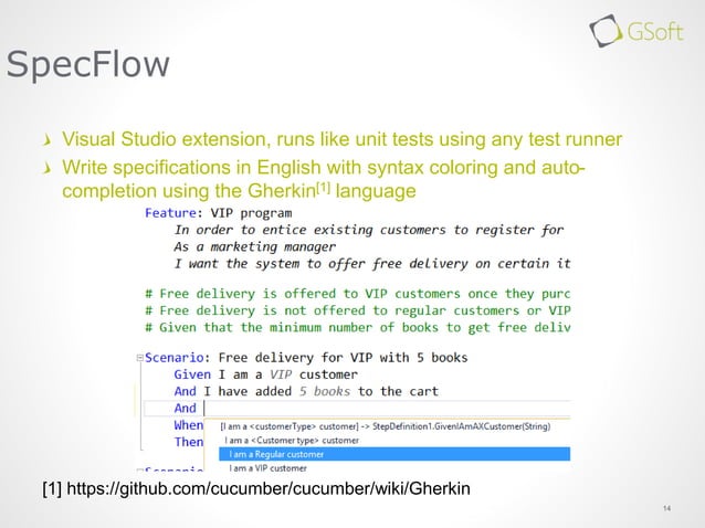 Behaviour Driven Development with SpecFlow | PPT