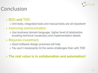 Behaviour Driven Development with SpecFlow | PPT