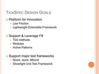Bdd with ``tick spec`` | PPT