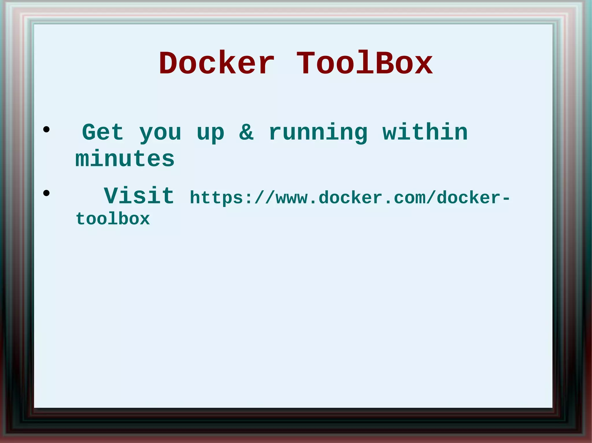 Dockerizing BDD : Ruby-Cucumber Example | PPT