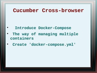 Dockerizing BDD : Ruby-Cucumber Example | PPT
