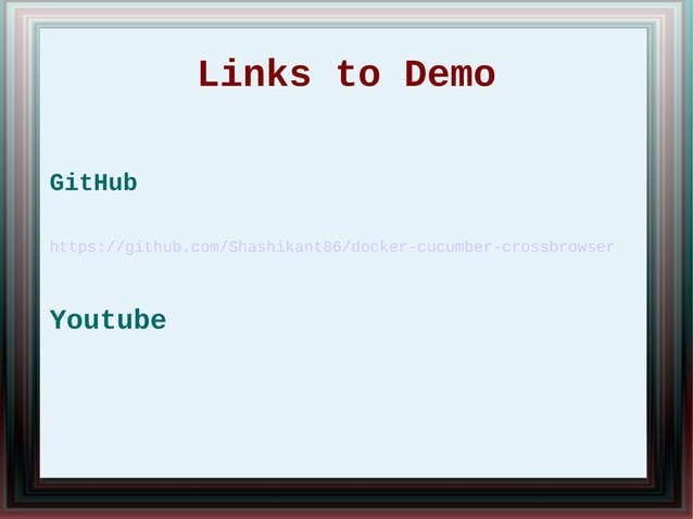 Dockerizing BDD : Ruby-Cucumber Example | PPT