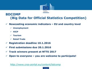 SC6 Workshop 1: Official Statistics in the Age of Big Data | PDF ...