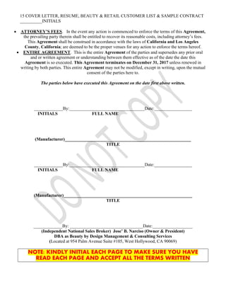 SAMPLE CONTRACT ONLY | PDF | Sales | Business