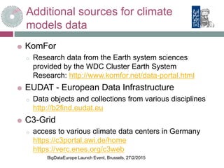BigDataEurope - Big Data & Climate Change | PPT