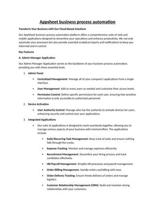 Appsheet business process automation in google cloud | PDF