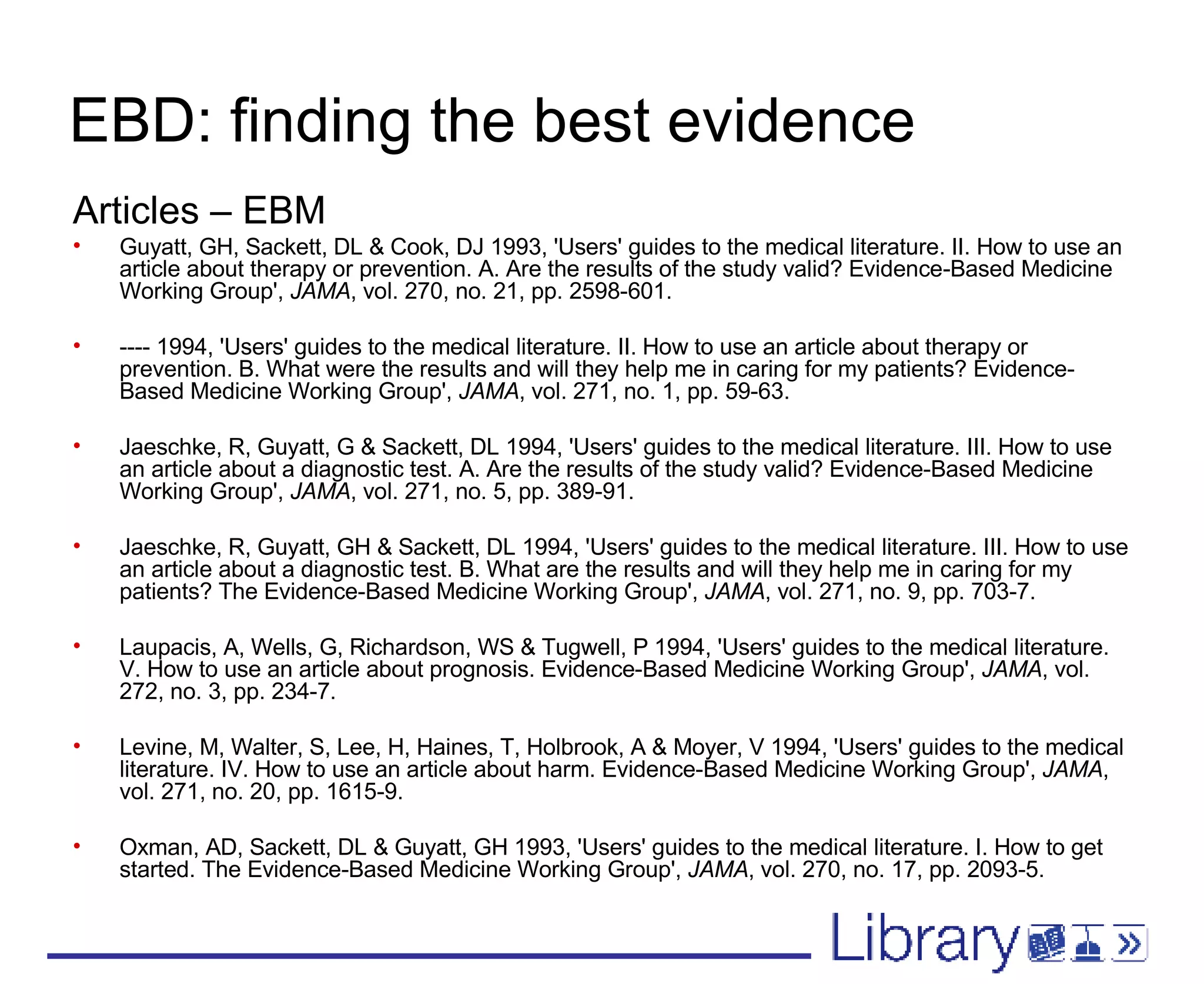 BDent1 - Finding the Best Evidence | PPT