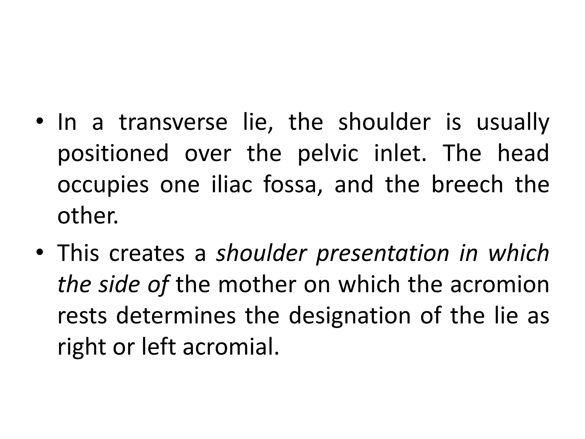 Transverse lie and cord prolapse | PPTX