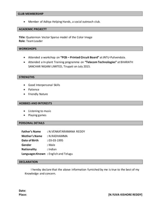 kishore Resume | DOCX