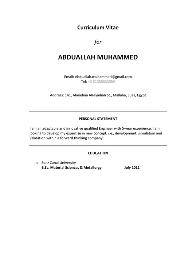 CV Abdullah3 | PDF