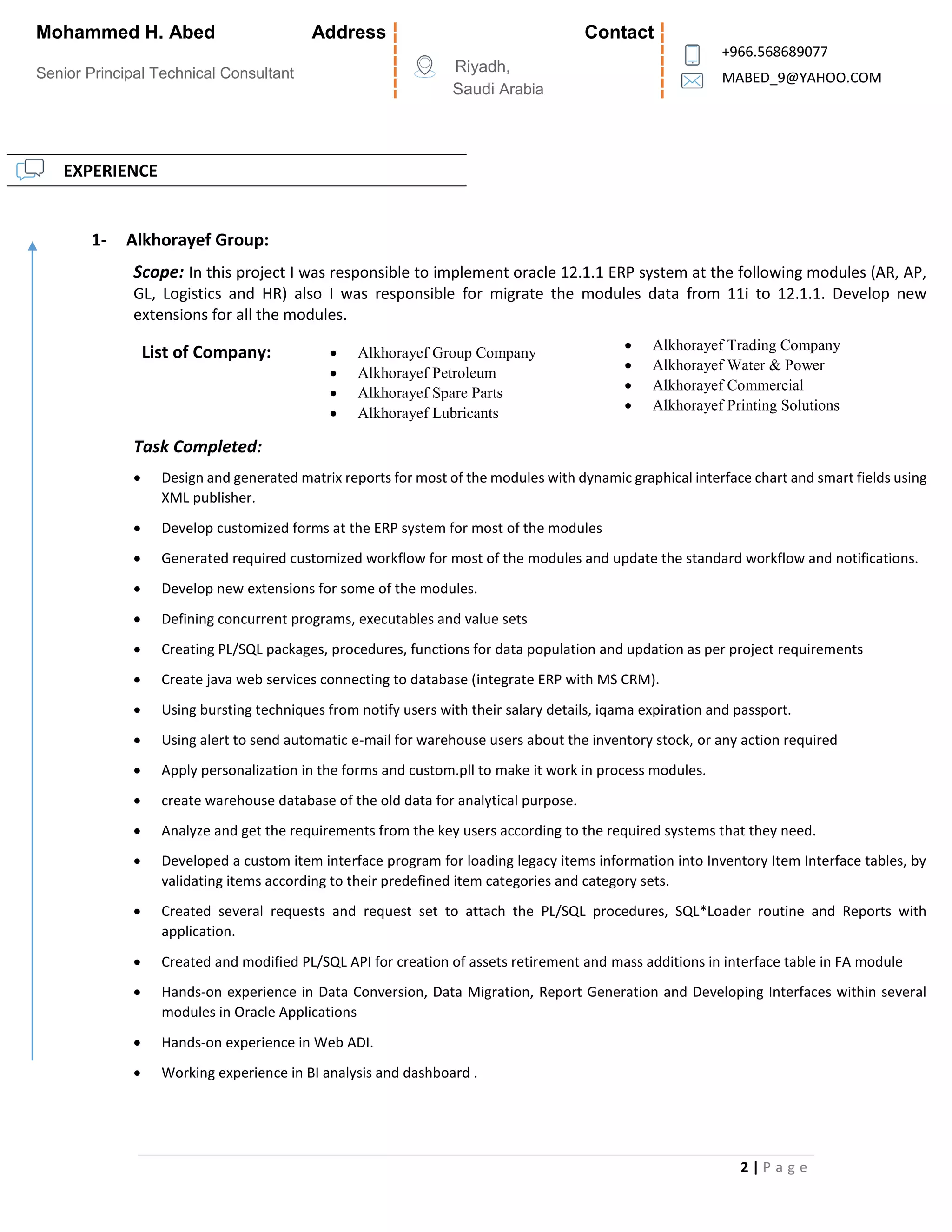 MOHAMMED. ABED CV | PDF