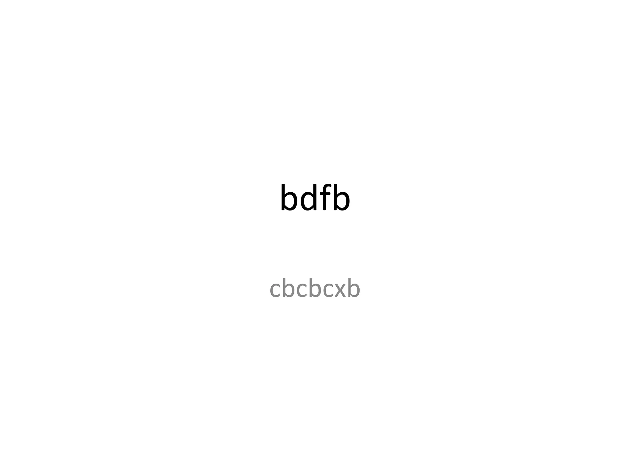 Bdfb | PPT