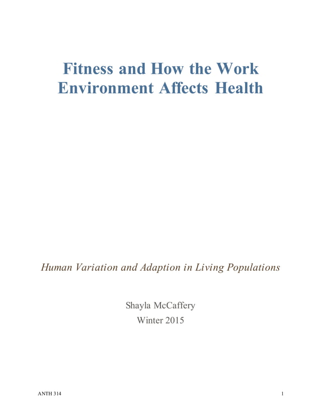 Human Variation:Adaption Paper | PDF